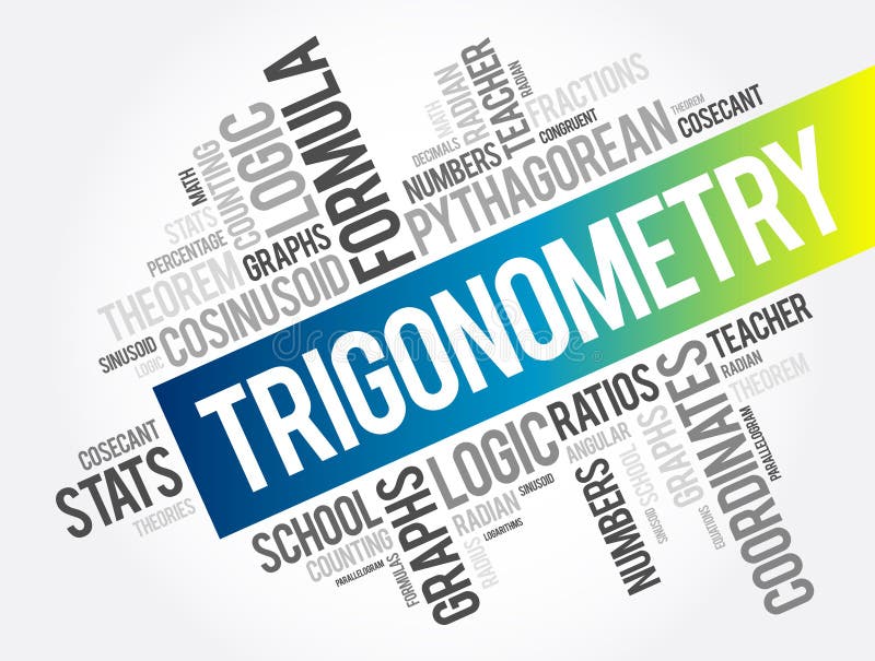 Trigonometry Word Cloud Collage Stock Illustration - Illustration of ...
