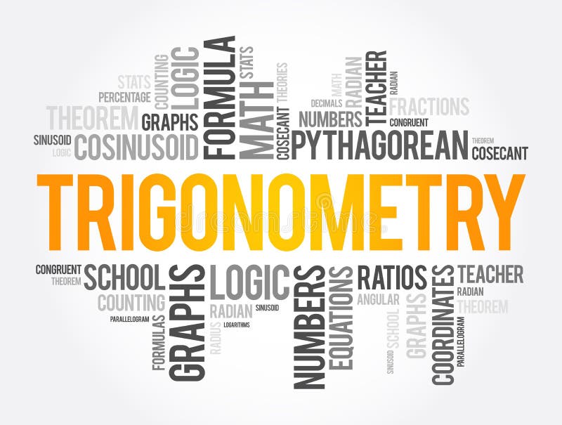 Trigonometry Word Cloud Collage Stock Illustration - Illustration of ...
