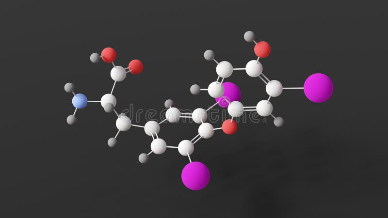 Triiodothyronine Molecule, Molecular Structure, Thyroid Hormone T3 ...