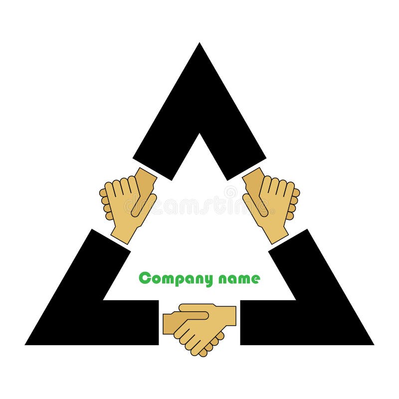 Trilateral cooperation stock vector. Illustration of contract - 17764490