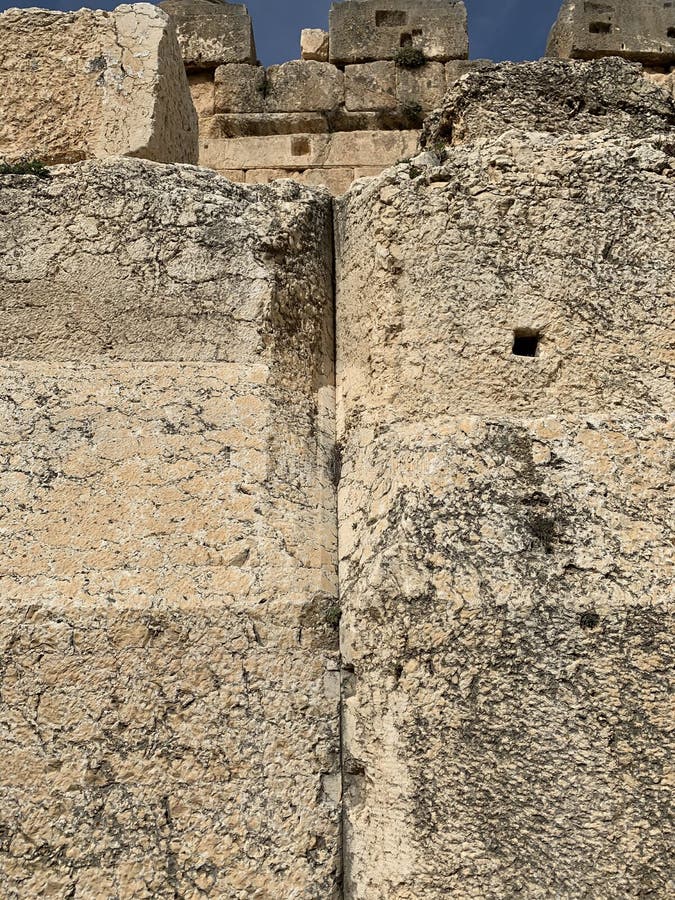 Trilithon, Mrgalith Stones at Jupiter Temple in Baalbeck Stock Photo ...