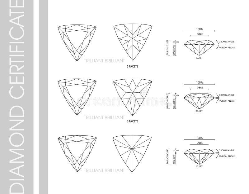 Trillion De Forme De Diamant Illustration de Vecteur - Illustration du ...
