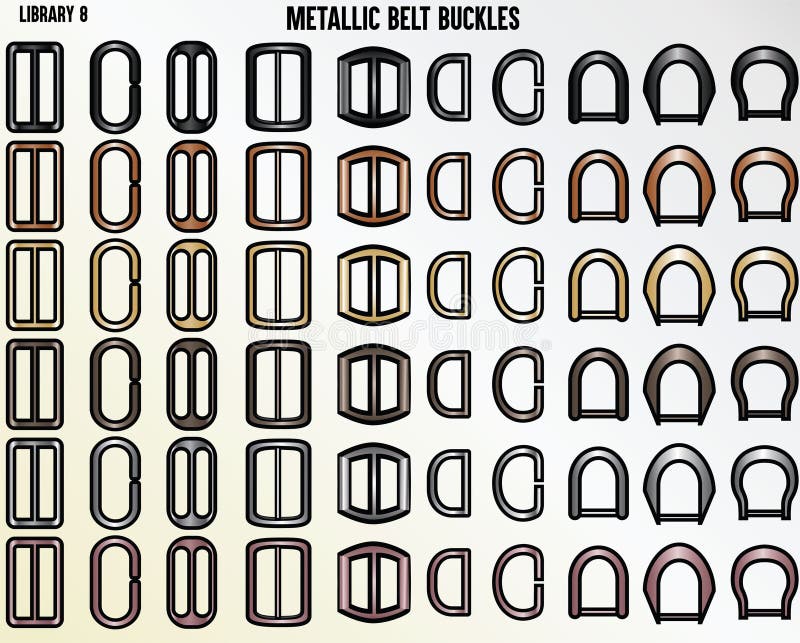 Metal Belt Buckles for Garments Accessories Stock Vector - Illustration ...