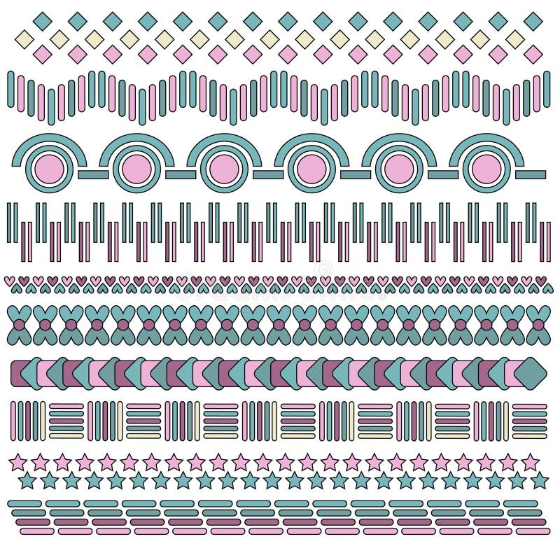 Trim or border collection stock illustration. Illustration of border ...