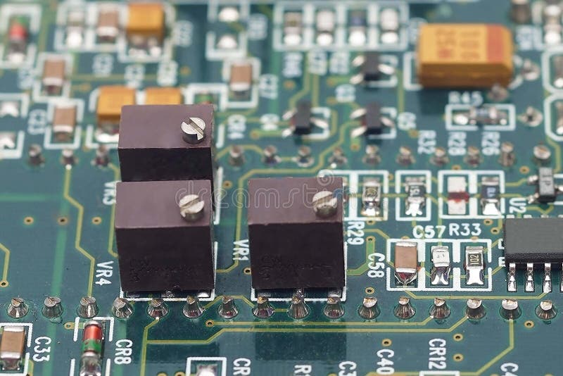 A Trim Pot Solder on the Pcb Circuit Electronic Board Stock Image ...