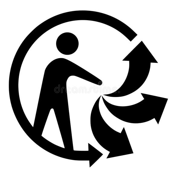 Triman Sign, Triman Recycling Icon Stock Vector - Illustration of ...