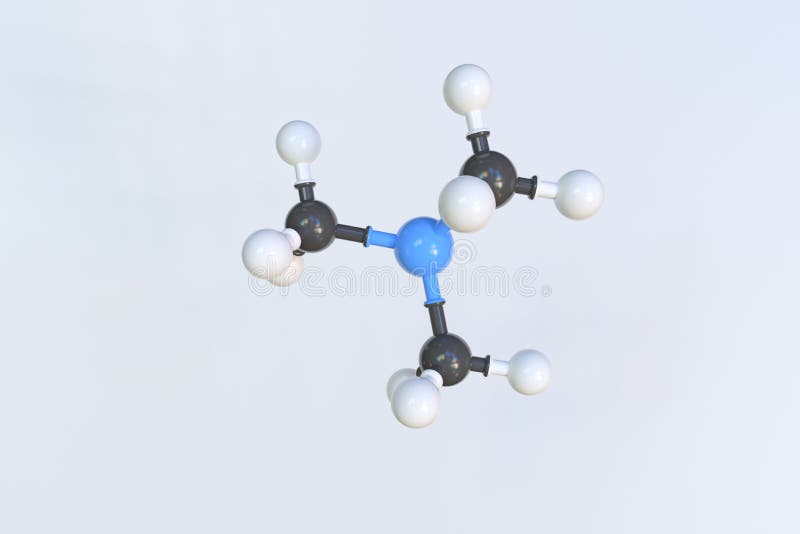 Trimethylamine Molecule, Molecular Structures, Tertiary Amine, 3d Model ...