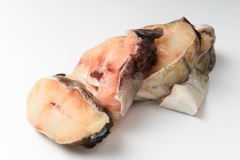 Cod Fish on a White Background Stock Image - Image of food, manicured ...