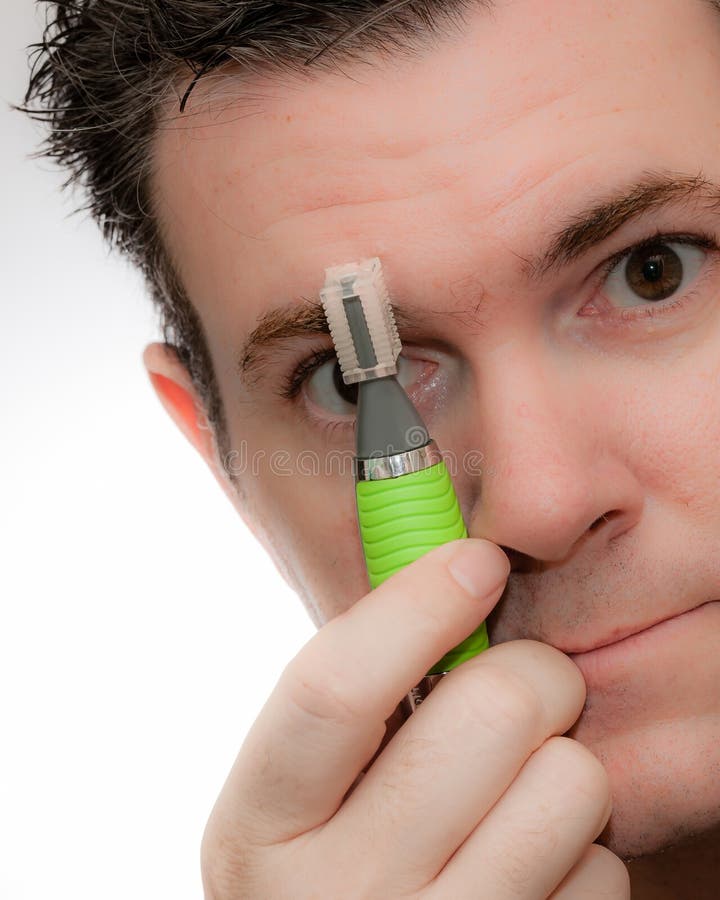 Trimming Eyebrows stock image. Image of person, grooming - 57602887