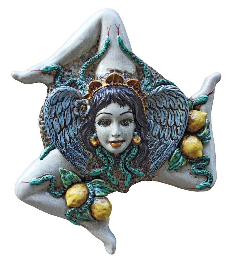 Trinacria stock photo. Image of symbolic, statuette, ceramic - 25720908