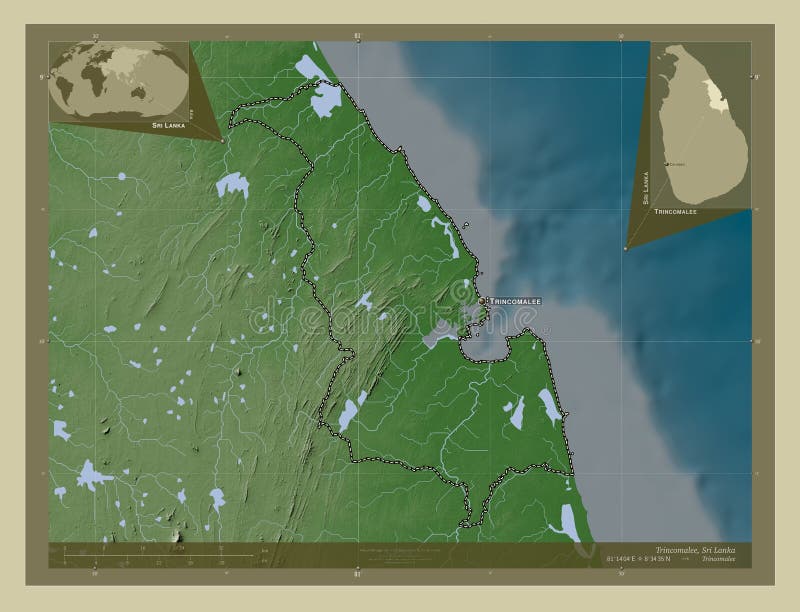 Trincomalee, Sri Lanka. Wiki. Labelled Points of Cities Stock ...