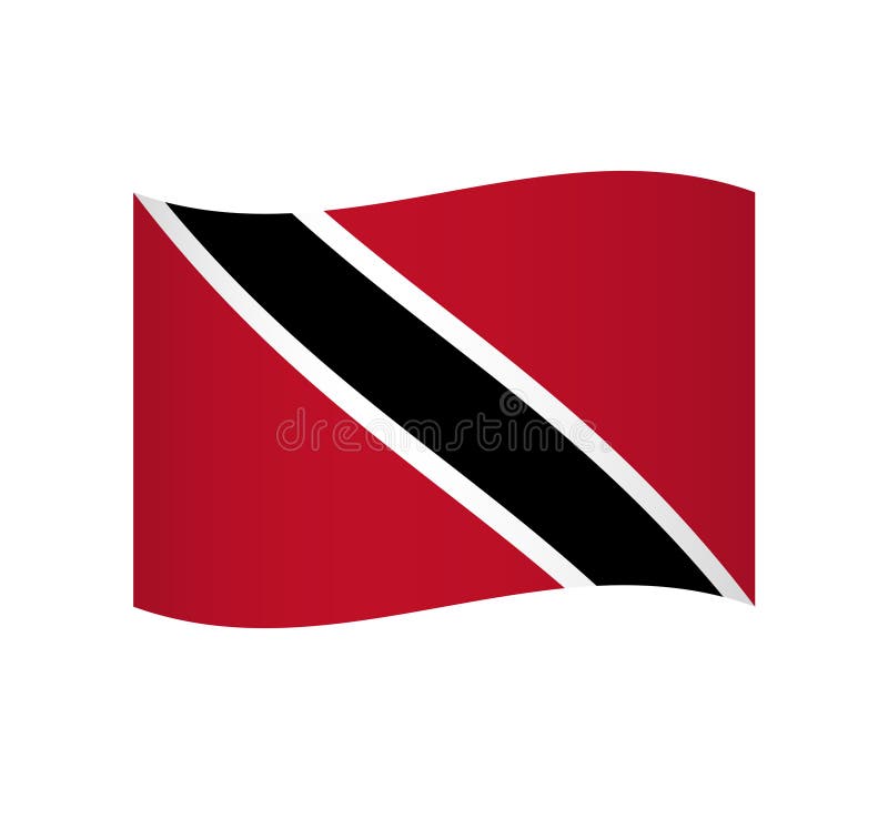 Wavy Vector Flag of Trinidad and Tobago Stock Illustration ...