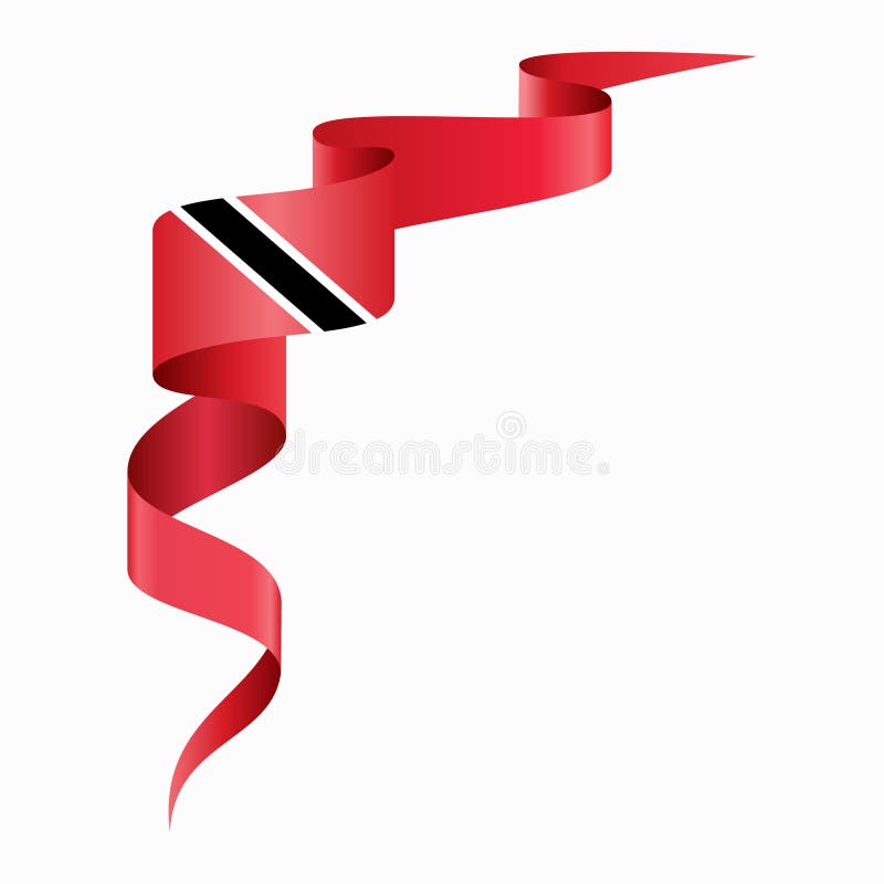 Trinidad and Tobago Flag Wavy Abstract Background. Vector Illustration ...