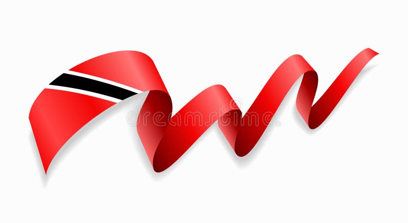 Trinidad and Tobago Flag Wavy Abstract Background. Vector Illustration ...