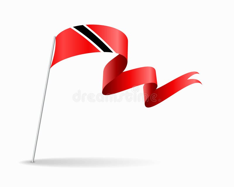 Trinidad and Tobago Flag Wavy Background Layout. Vector Illustration ...