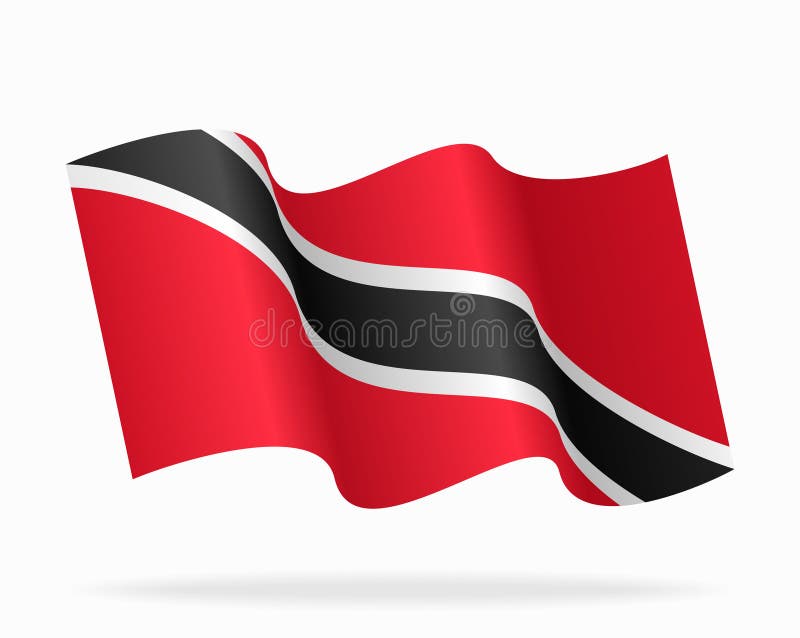Trinidad and Tobago Flag Wavy Background Layout. Vector Illustration ...