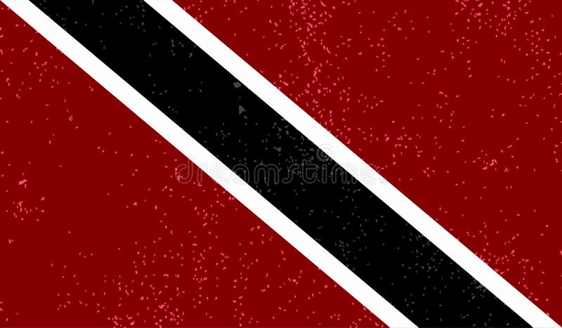 Trinidad And Tobago Vector Grunge Flag Isolated On White Background