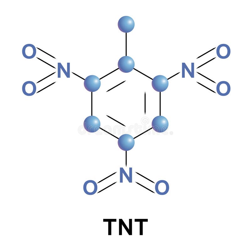 Chemical Structure Of Trinitrotoluene (TNT) Stock Illustration ...