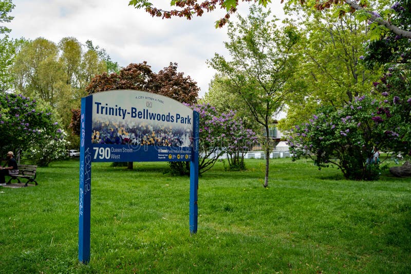 Trinity Bellwoods Park Sign. Trinity Bellwoods Park is a Public Park ...