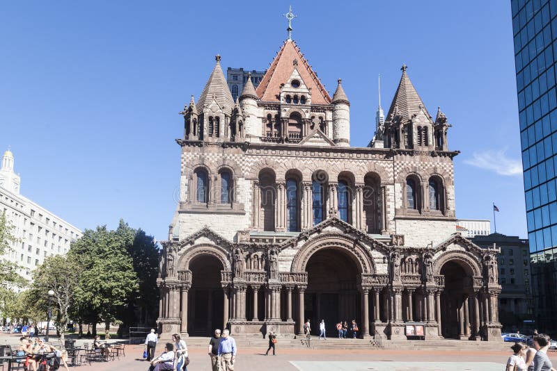 Trinity Church Boston Massachusetts Editorial Stock Image - Image of ...
