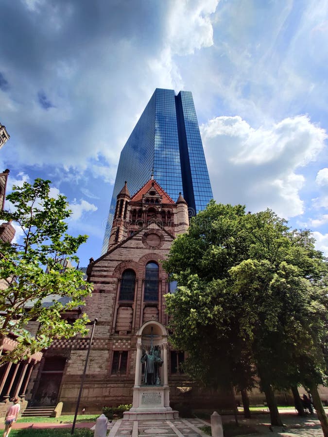 Trinity Church, Boston stock image. Image of greenery - 267240825
