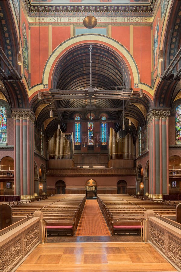 Trinity Church, Copley Square, Boston. Stock Photo - Image of space ...