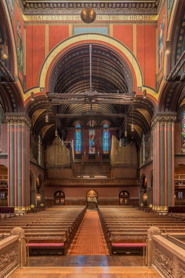 Trinity Church, Copley Square, Boston. Stock Photo - Image of space ...