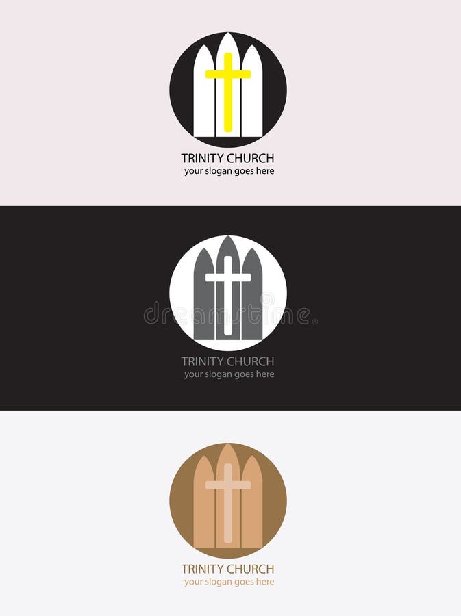 Trinity church logo stock vector. Illustration of vintage - 43594311