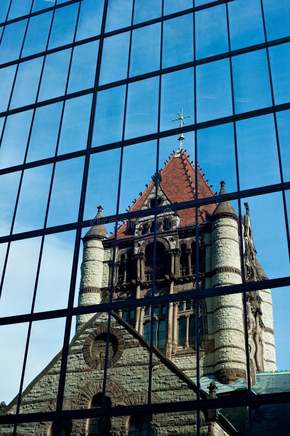 Trinity Church Reflection stock photo. Image of back - 22721124