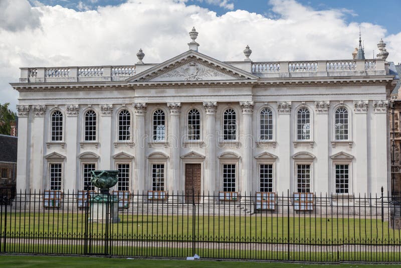 Trinity College Building Cambridge England Stock Photo - Image of doric ...