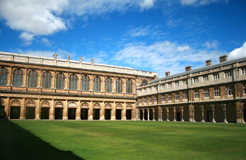 Trinity College, Cambridge stock image. Image of courtyard - 10862205