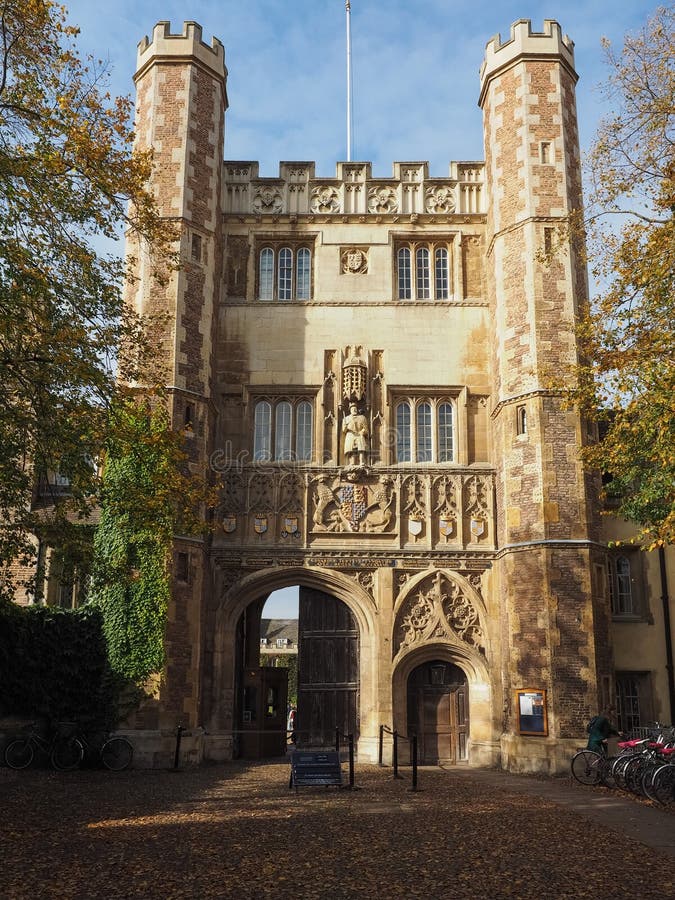 Trinity College Wolfson Building in Cambridge Stock Photo - Image of ...