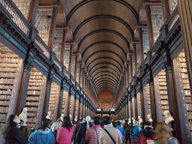 Trinity College Inside Library Book People Editorial Stock Photo ...