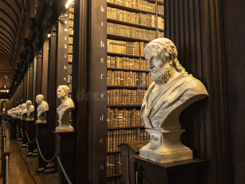 Trinity College Library Bust of Plato Editorial Photography - Image of ...