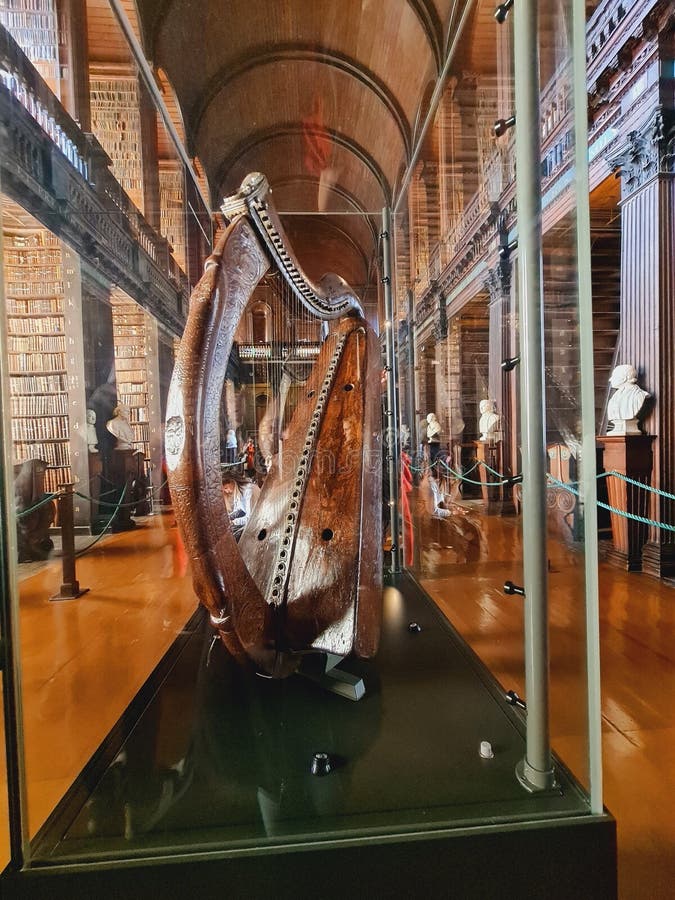 Irish Harp. Trinity College Library Dublin Ireland Editorial Image ...