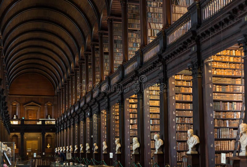 Trinity College Library Interior, Dublin Editorial Stock Photo - Image ...