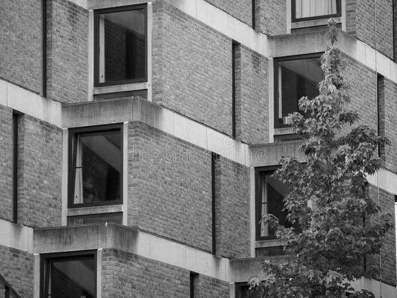 Trinity College Wolfson Building in Cambridge in Black and White Stock ...