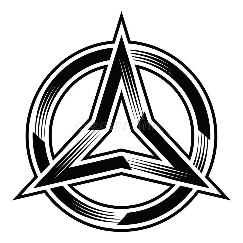Trinity Three Points Star and Circle Illustration Vector Stock Vector ...