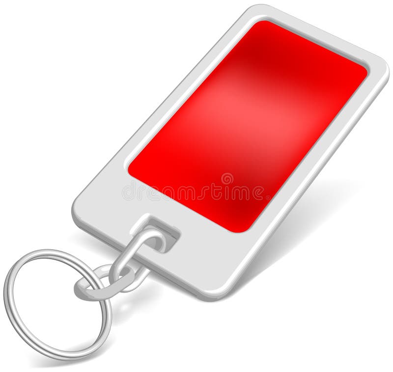 Key with trinket stock vector. Illustration of button - 72098596