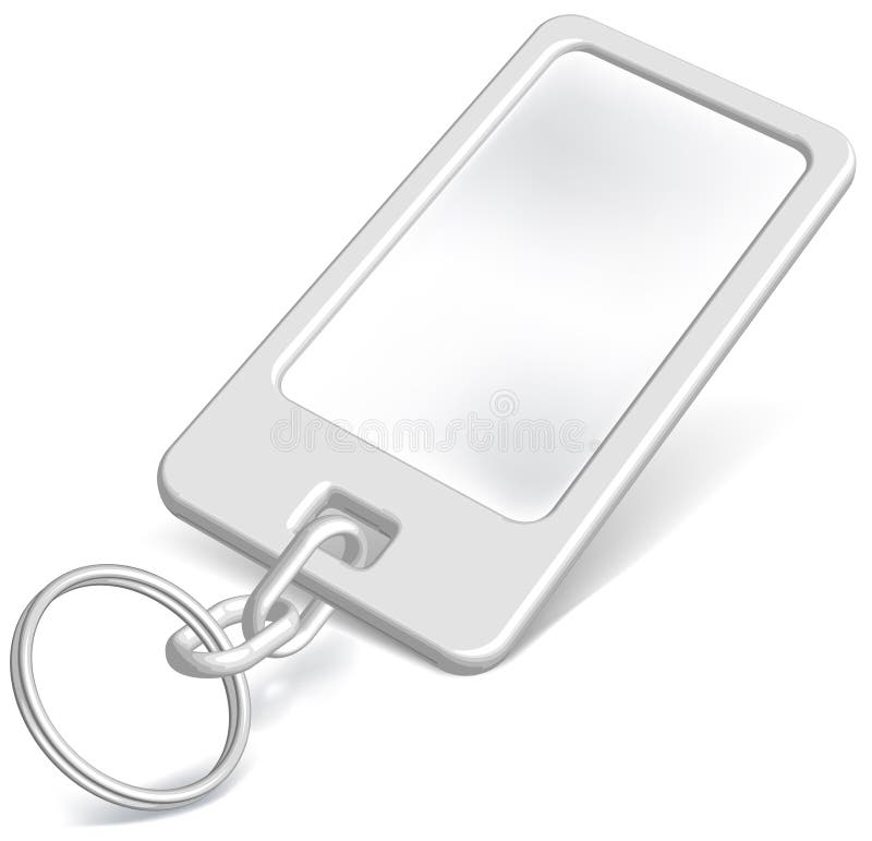 Key with trinket stock vector. Illustration of button - 72098596