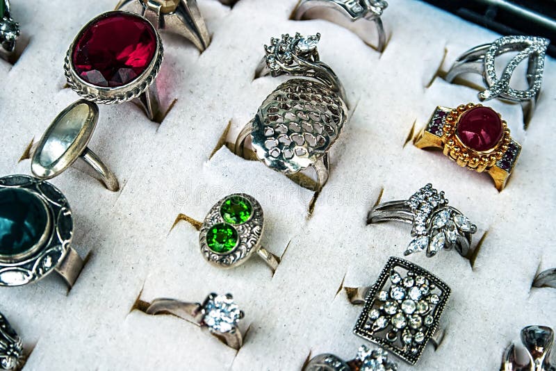 Trinkets and jewelry 5 stock photo. Image of brown, glittery - 26163676