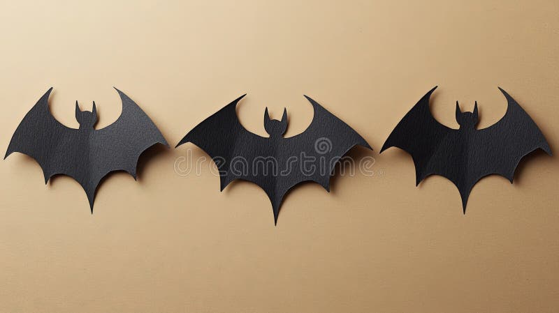Trio of Bats Resting on a Wall in Natural Setting Stock Image - Image ...