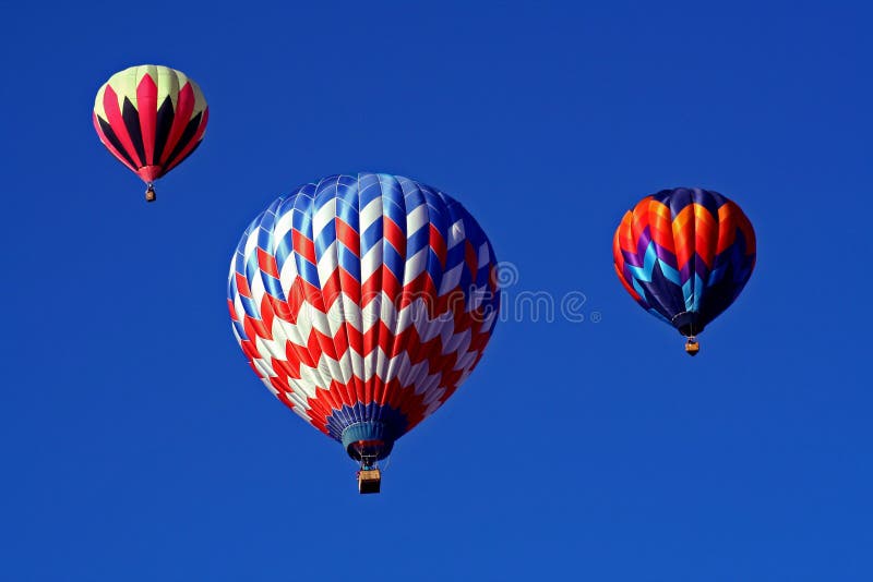 Three Hot Air Balloons stock image. Image of rising, balloon - 2528611