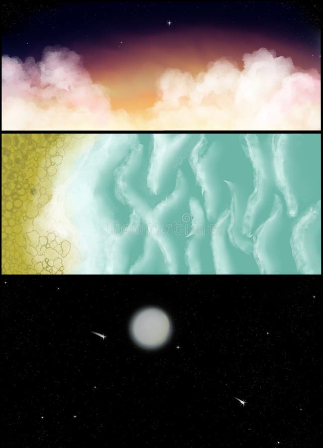 Trio natural phenomena stock illustration. Illustration of font - 241237650