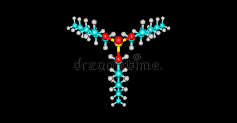Trioctyl Phosphate Molecular Structure Isolated on Black Stock ...