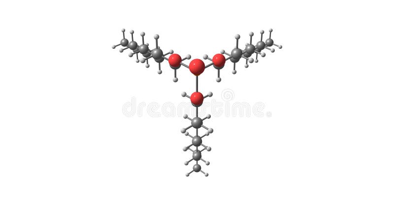 Trioctyl Phosphate Molecular Structure Isolated on White Stock ...