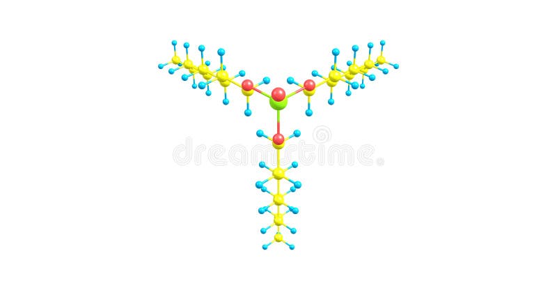 Trioctyl Phosphate Molecular Structure Isolated on White Stock ...