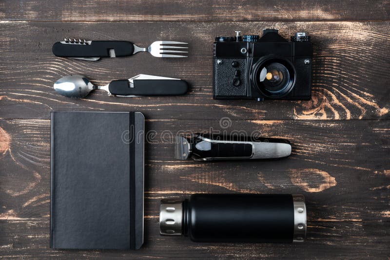 Trip Concept - Items of Men S Clothing and Accessories Stock Image ...