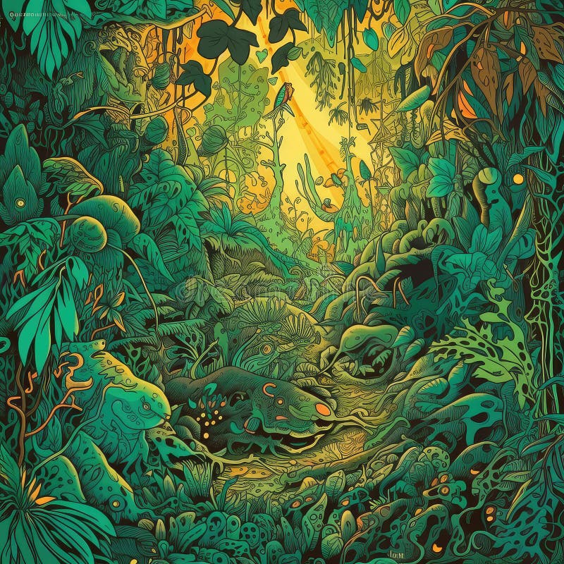 Trip, Creative Nature Background, Nonexistent Landscape. Mysterious ...