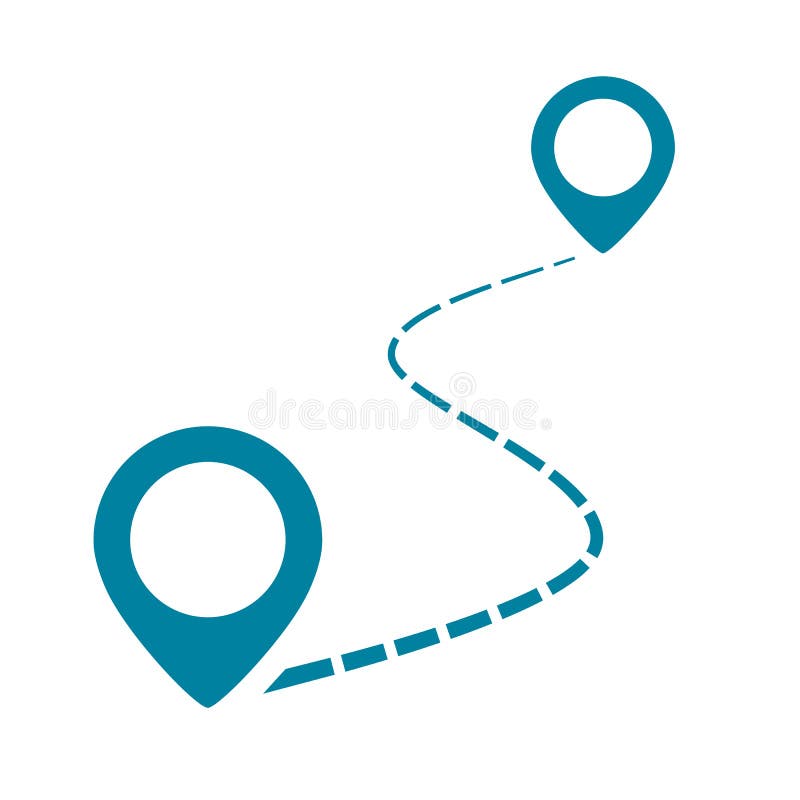 Path route vector icon stock vector. Illustration of planning - 154263911